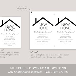 Moving Announcement Template, New Home, New Address, Housewarming ...
