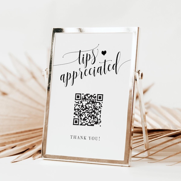 Tips Appreciated Sign - Etsy