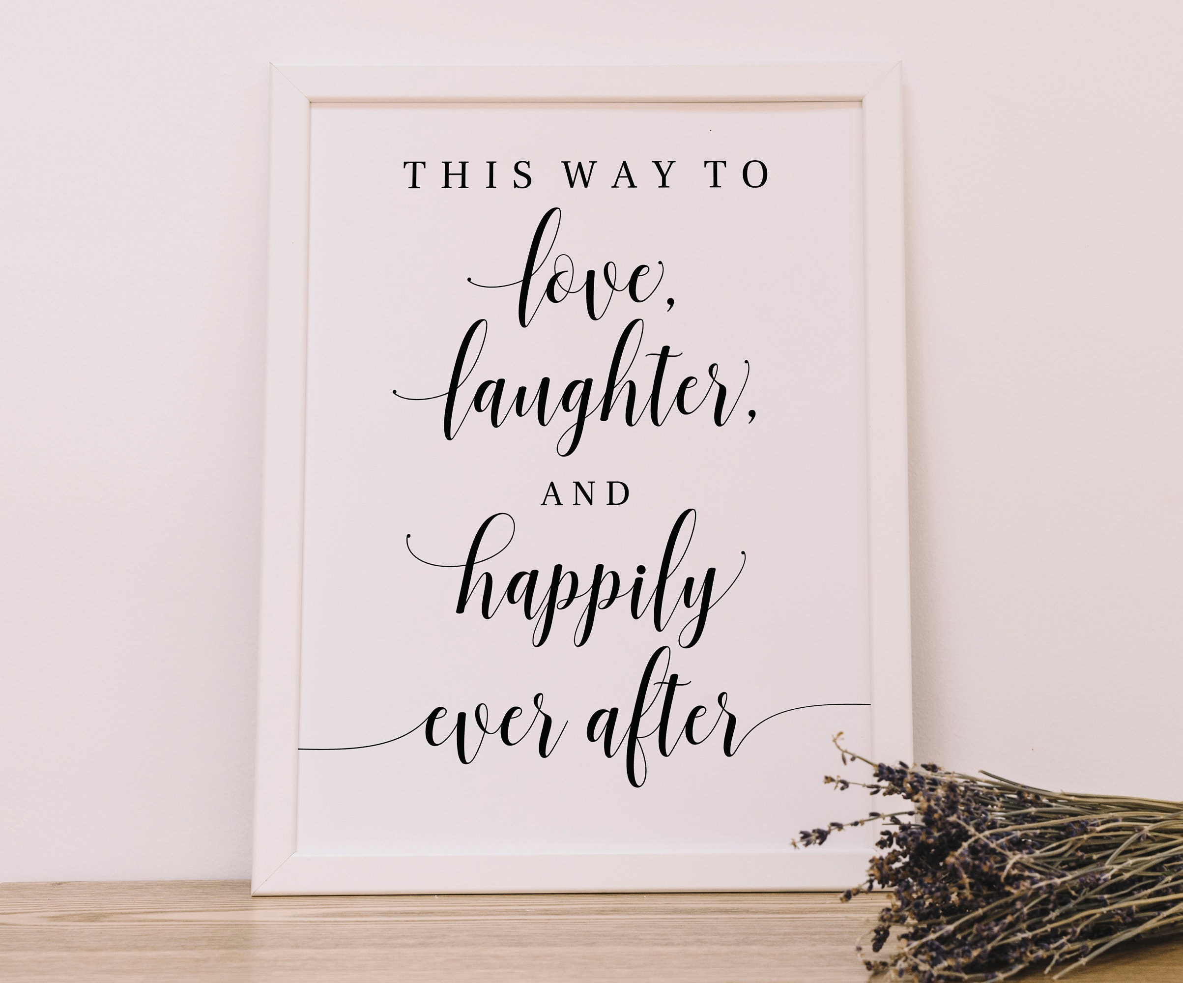Love Laughter and Happily Ever After Wedding Sign Printable - Etsy Canada