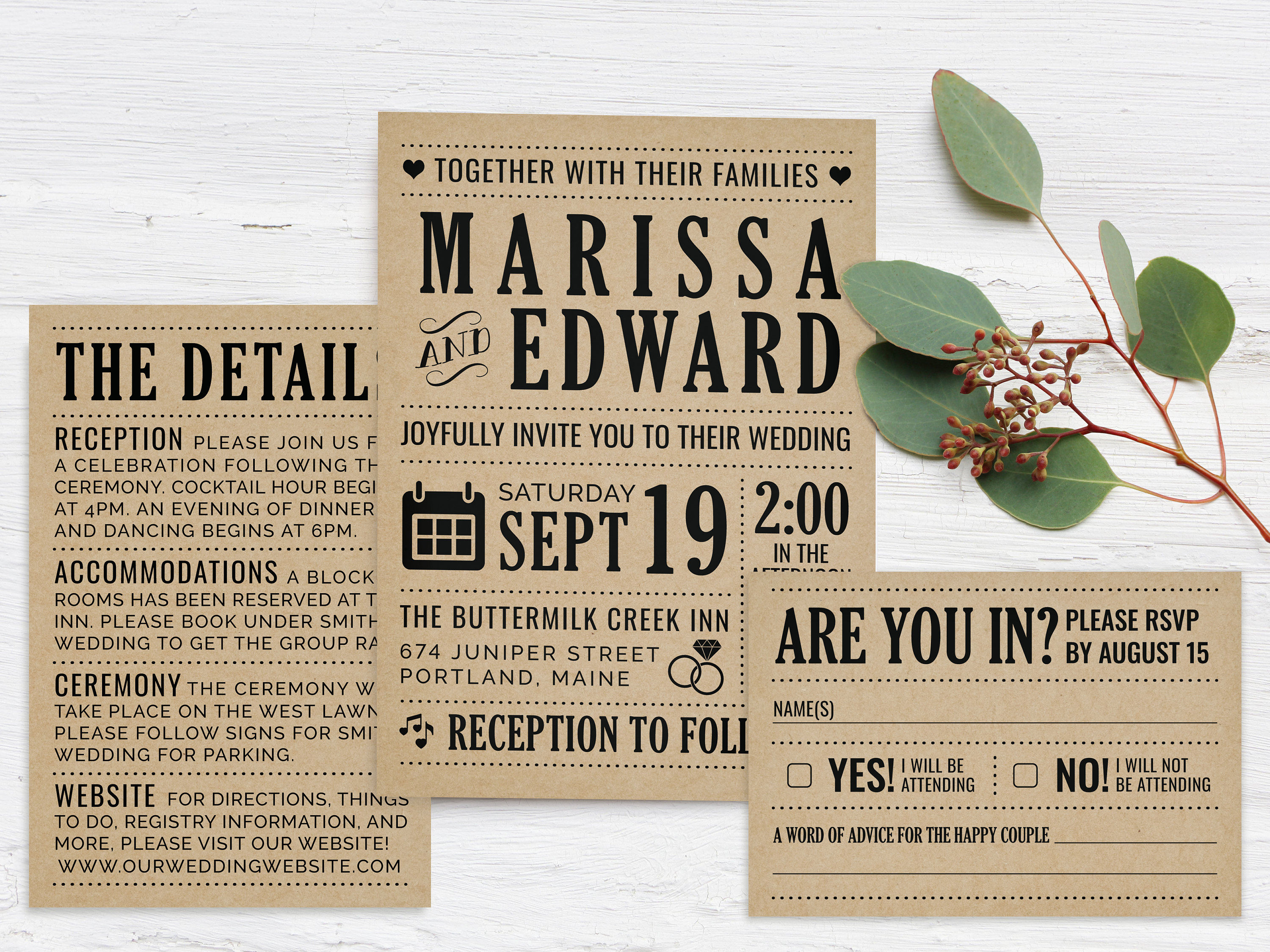 Infographic Wedding Invitation
