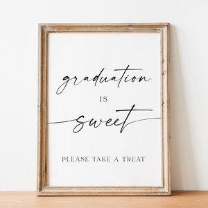 Graduation is Sweet Please Take A Treat Graduation Party Sign Template ...