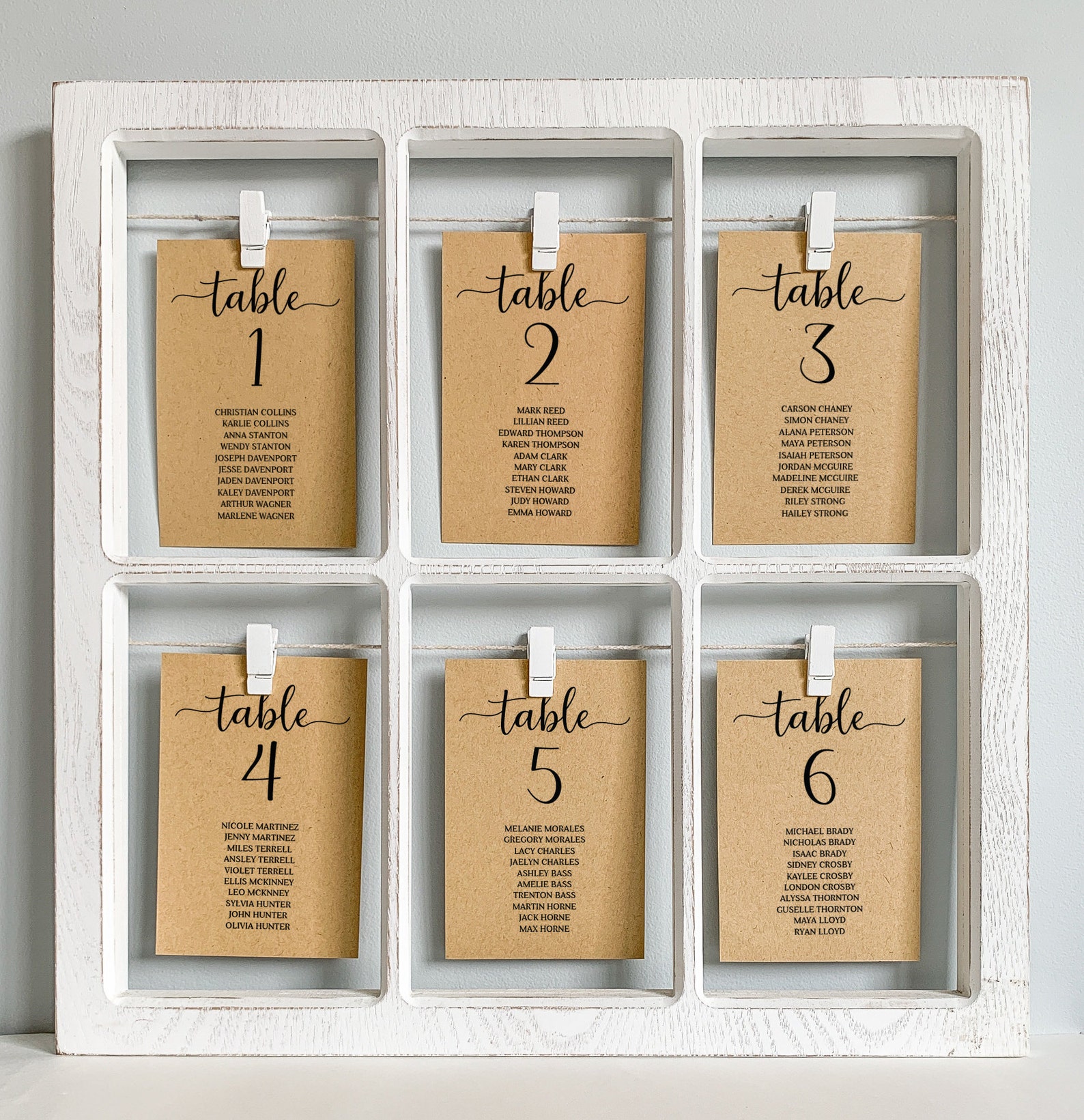 Elegant Wedding Table Numbers Printable Template, Table Numbers With ...