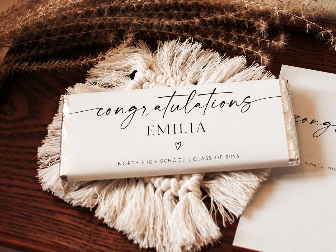 Congratulations Candy Bar Wrapper Template, Graduation Candy Bar Label ...