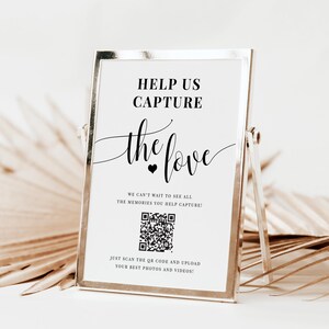 Help Us Capture the Love Wedding Sign Template, Wedding Pictures Sign ...