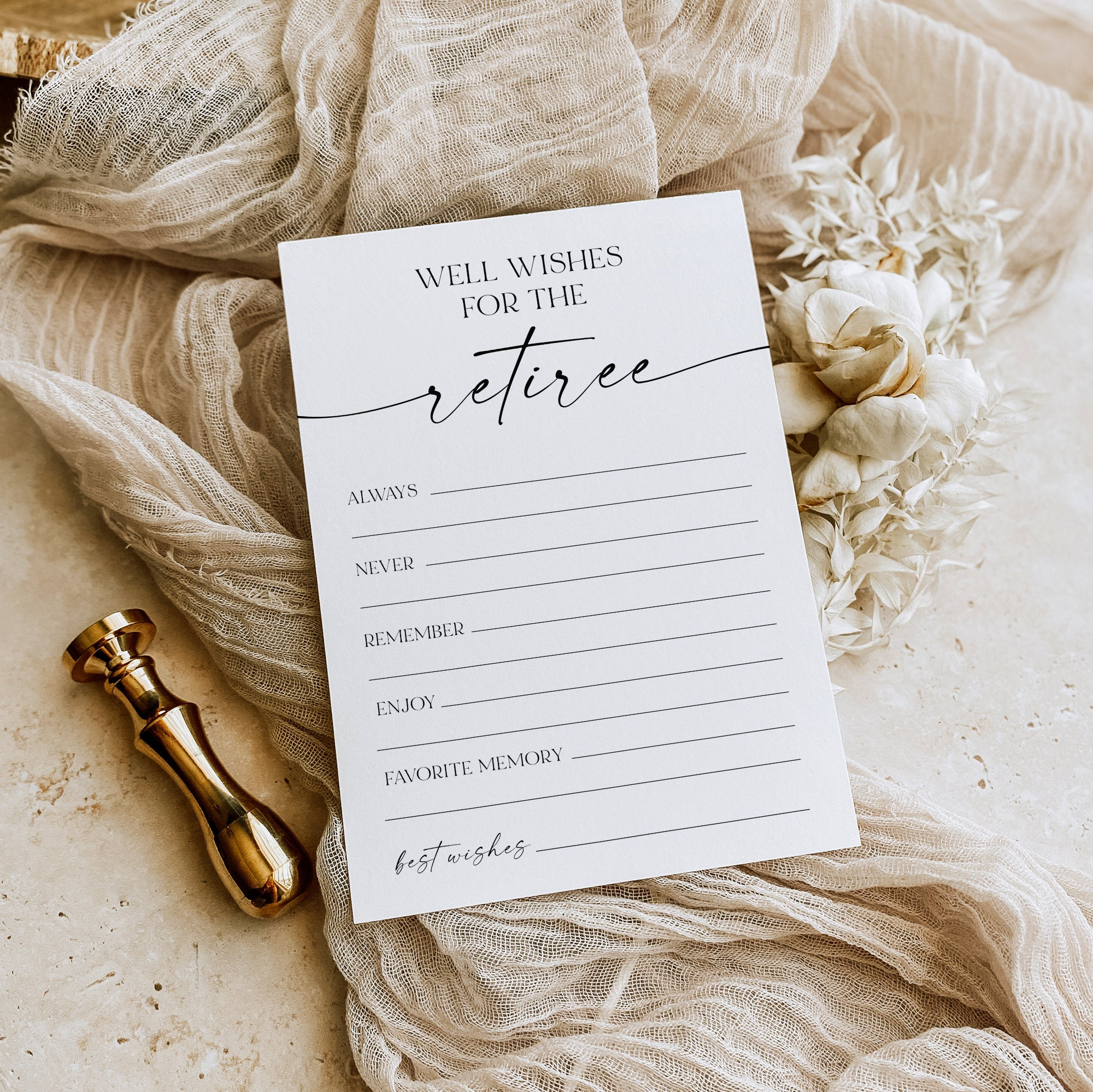 Well Wishes for the Retiree Retirement Party Template, Retirement Party ...