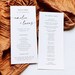 Minimalist Wedding Program Template, Printable Order of Ceremony ...