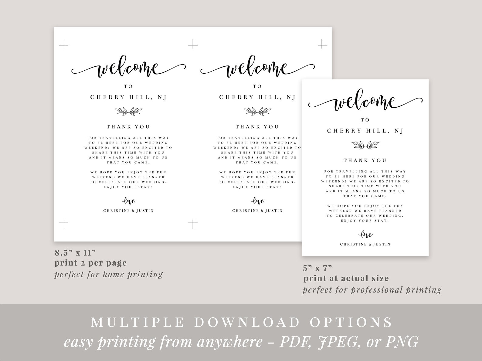 Printable Welcome Card Template Hotel Welcome Bag Insert - Etsy Hong Kong