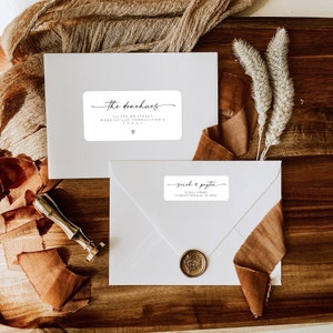 Printable Envelope Address Label Template, Editable, Return Address ...