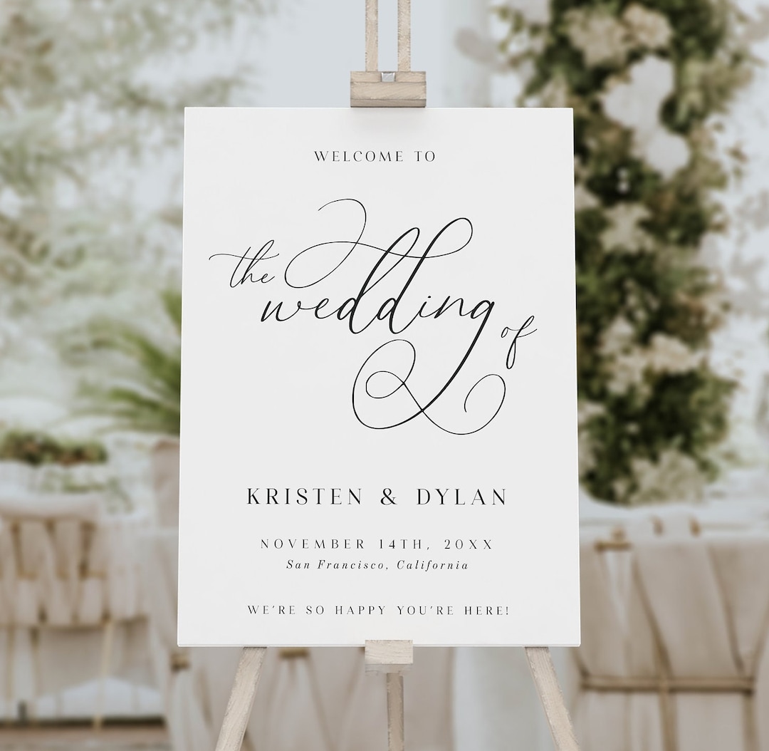 Welcome to Our Wedding Sign Template, Printable Wedding Welcome Sign ...