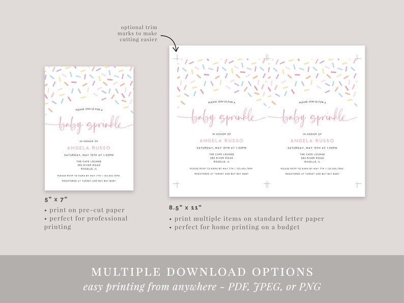 Baby Sprinkle Invitation Template, Baby Shower Invitation With ...