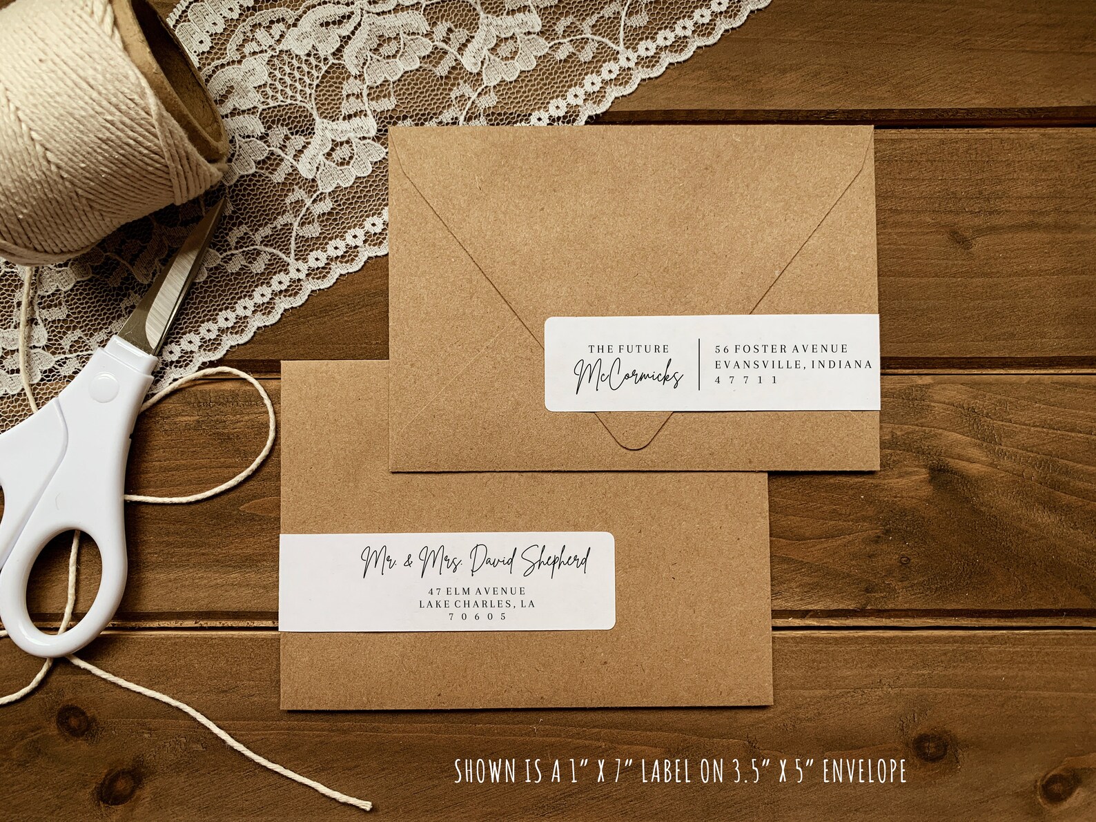 Printable Envelope Address Wrap Labels, Editable Wedding Envelope ...