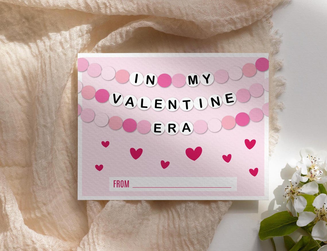 In My Valentine Era Printable Valentines Cards, Swiftie Valentine Cards ...