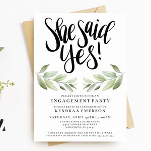 Printable Engagement Announcement Editable Engagement Party - Etsy