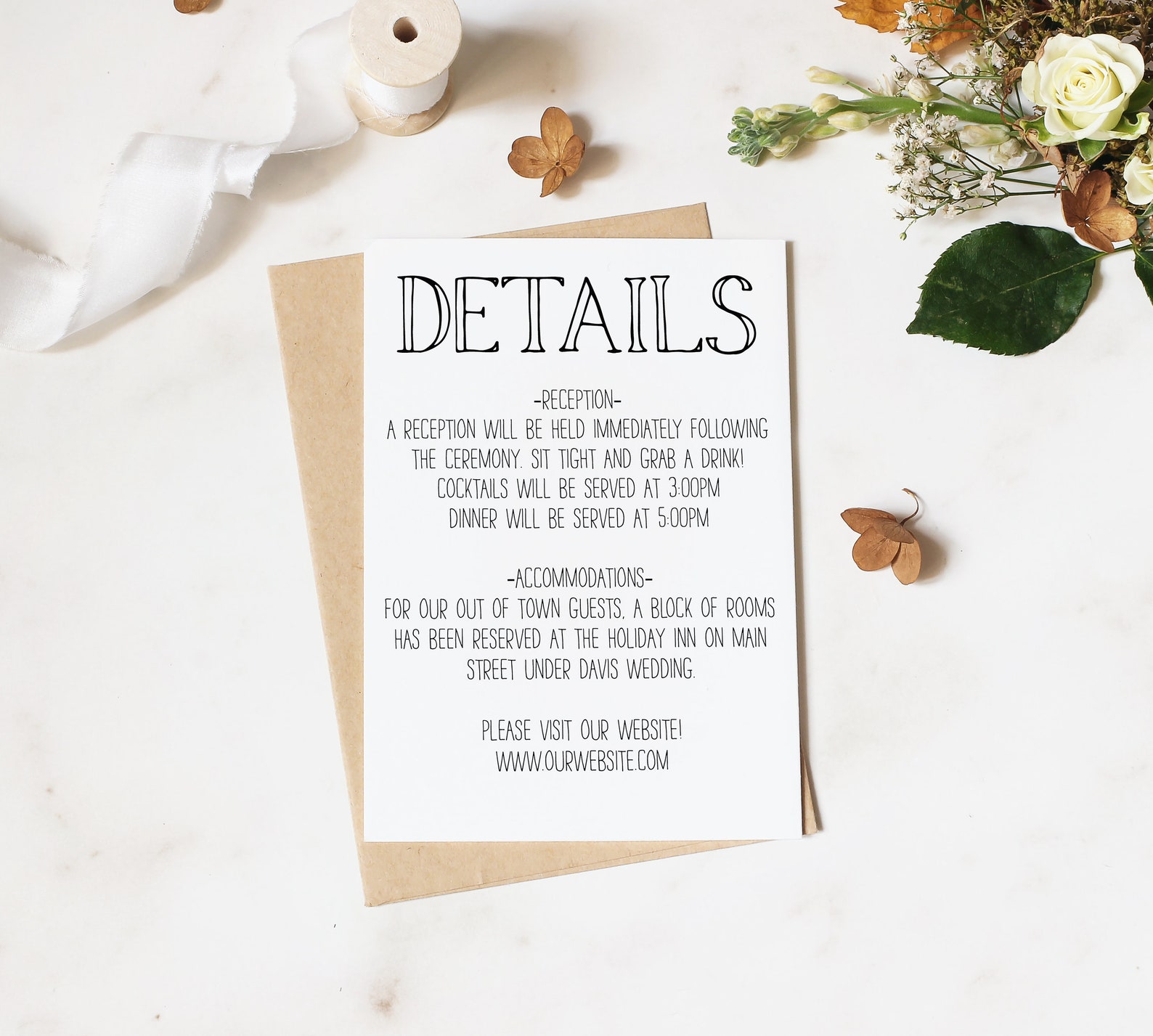 Rustic Wedding Invitation Set With Fun Fonts Editable Wedding | Etsy