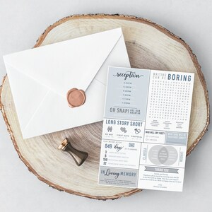 Printable Infographic Wedding Program Best Day Ever Ceremony | Etsy Canada