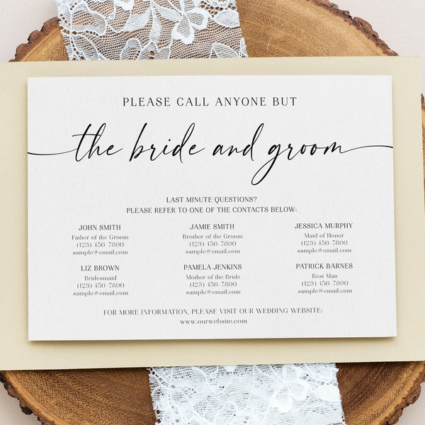Wedding Contact List - Etsy