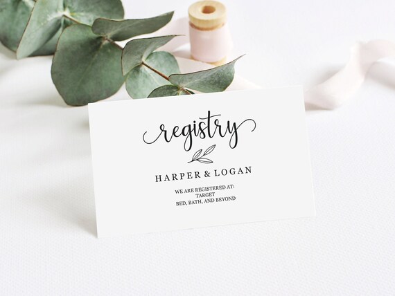 Registry Wedding Invitation Insert Printable Invitation | Etsy