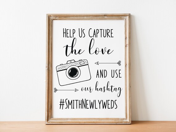 Help Us Capture the Love Printable Wedding Sign Use Our | Etsy