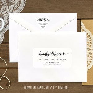 Printable Wedding Envelope Address Labels and Heart Return Address ...
