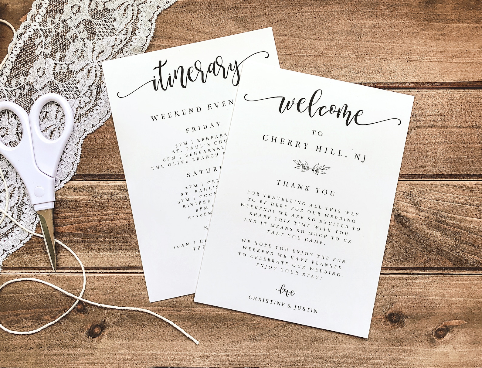 Printable Welcome Card Template, Hotel Welcome Bag Insert, Wedding ...