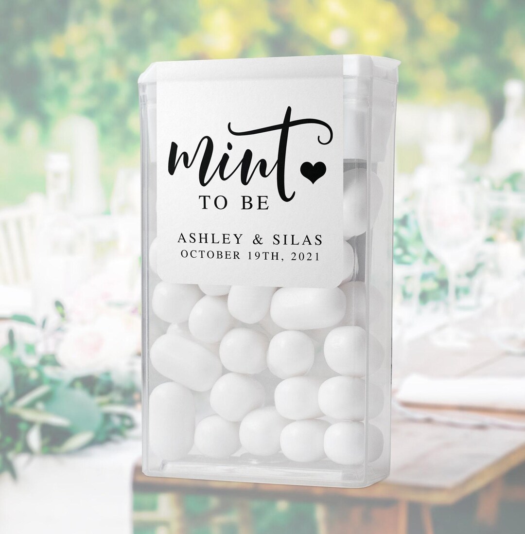Mint to Be Printable Tic Tac Wedding Favor Labels, Editable Labels ...