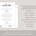 Printable Welcome Card Template, Hotel Welcome Bag Insert, Wedding ...