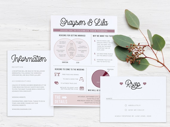 Infographic Wedding Invitation Template