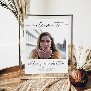 Minimalist Graduation Party Welcome Sign Template, Printable Grad Party ...