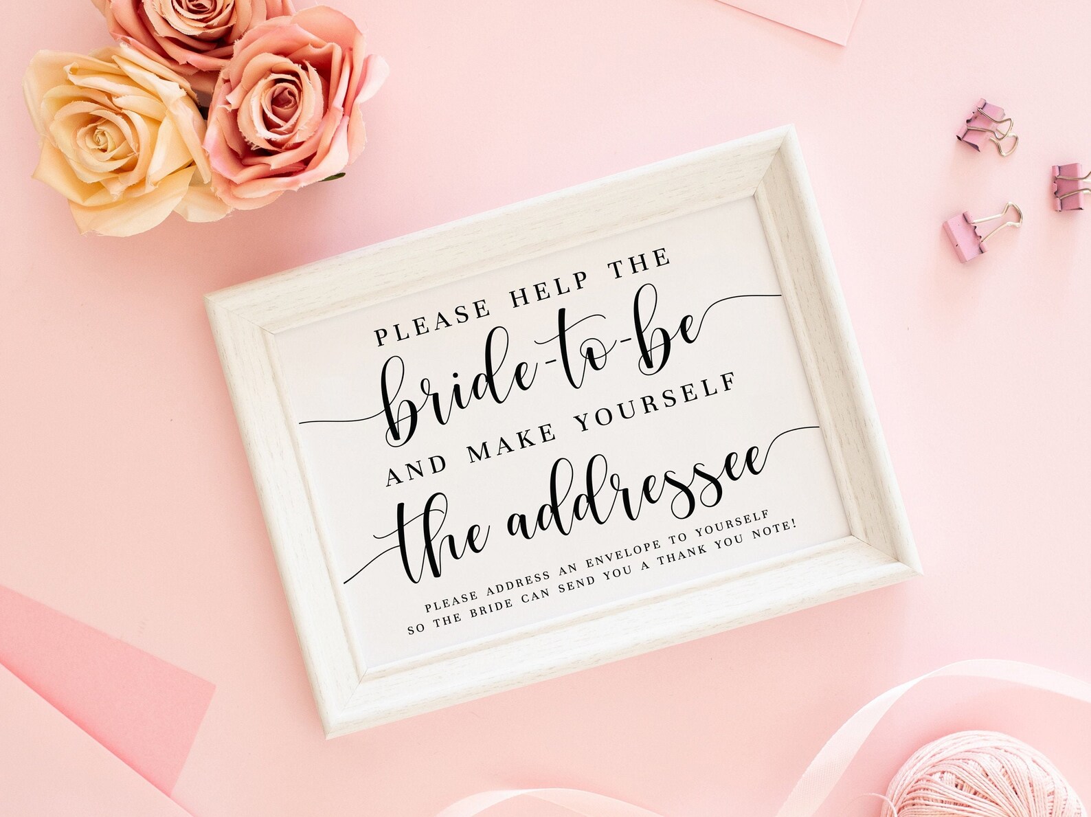 Printable Bridal Shower Sign Envelope Address Sign for Bridal | Etsy