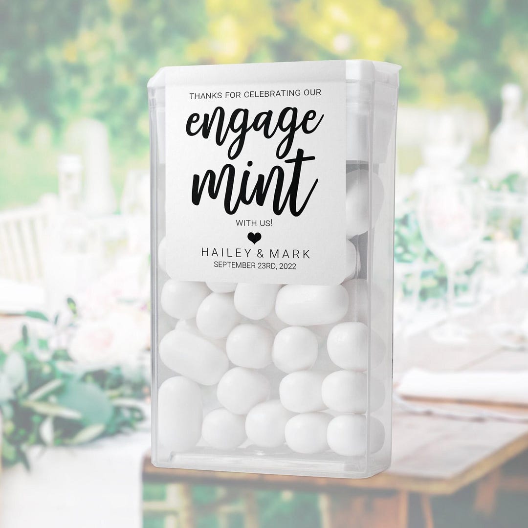 Engagement Party Favors Printable Tic Tac Labels, Engage Mint Printable ...