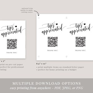 Tips Appreciated Wedding Bar Sign Template, Wedding Sign, Bar Sign With ...