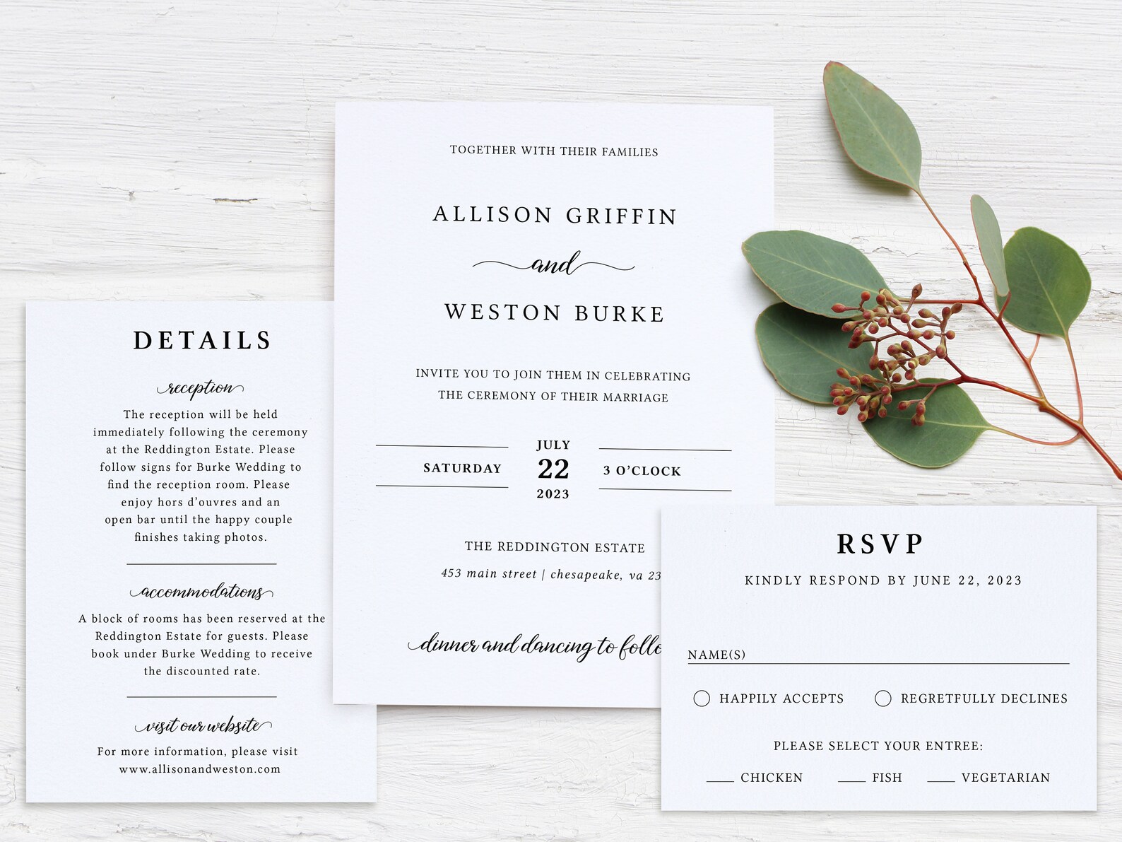 Wedding Invitation Set Printable Wedding Invitation Set - Etsy