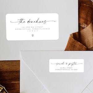 Printable Envelope Address Label Template, Editable, Return Address ...