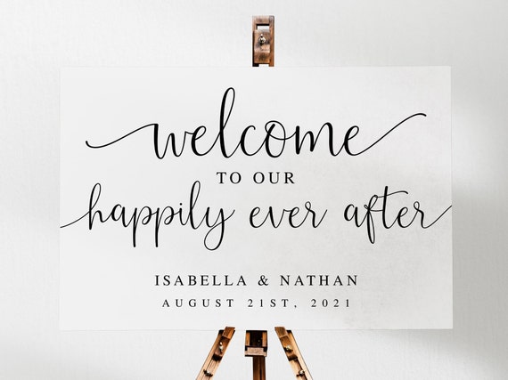Wedding Welcome Sign Printable Wedding Welcome Sign Template - Etsy