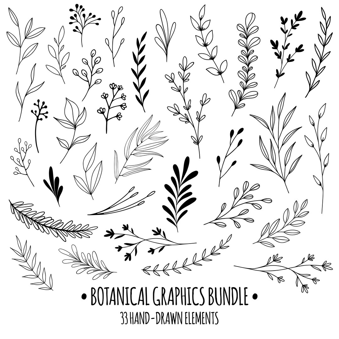 Rustic Graphics Bundle Hand-drawn Graphics Clipart Rustic - Etsy