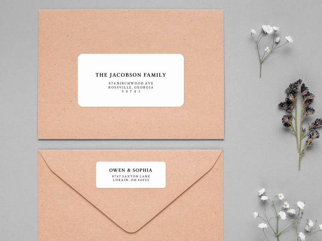 Printable Envelope Address Labels, Editable Wedding Address Label ...