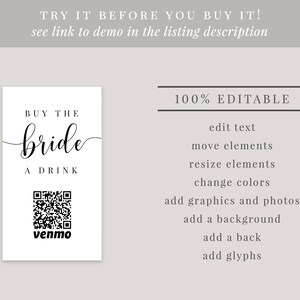 Buy the Bride A Drink Card Template, Printable Bachelorette Drink Card ...
