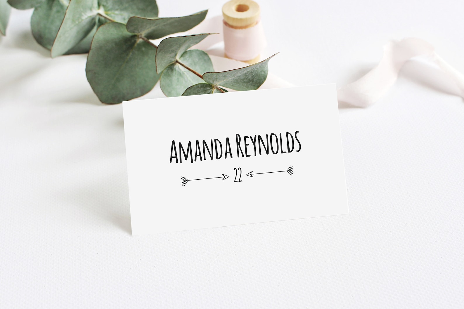 Rustic Printable Wedding Place Cards Editable Name Cards | Etsy