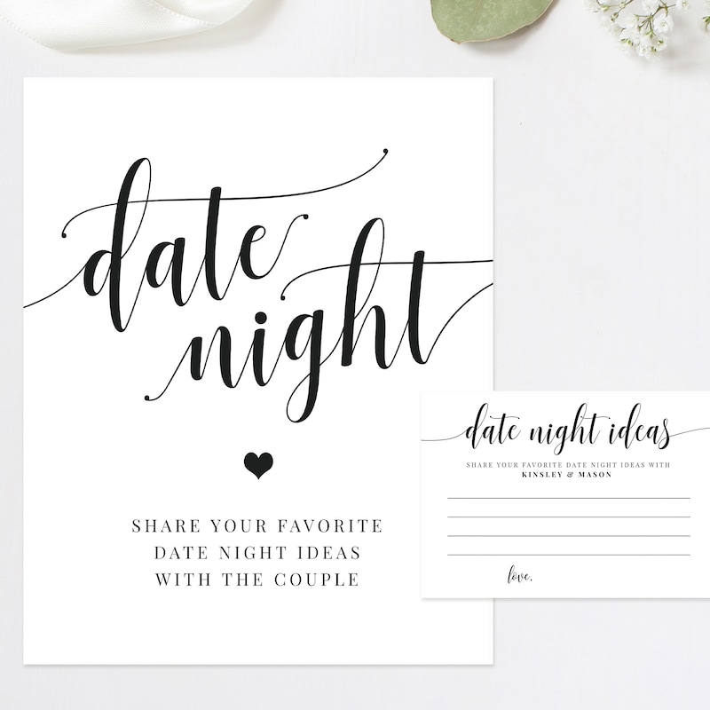 Date Night Ideas Sign - Etsy