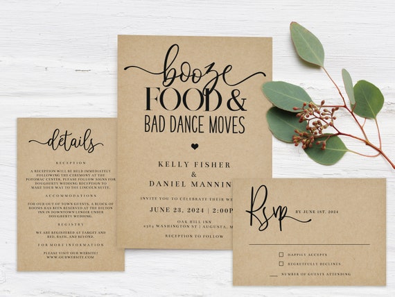Dance Wedding Invitation Sample Only Dusty Blue Micro Wedding