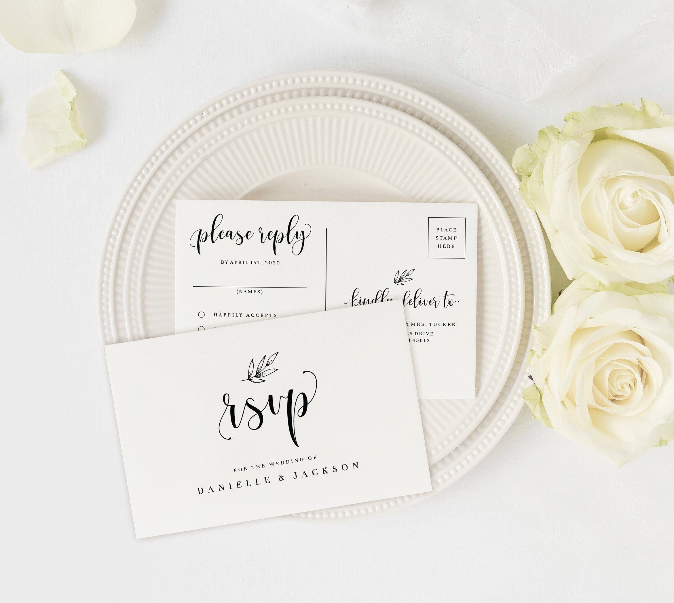 Printable Wedding RSVP Card Template RSVP Invitation Insert - Etsy