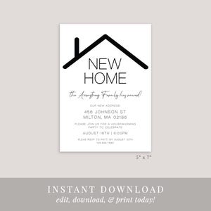 Moving Announcement Template, New Home, New Address, Housewarming ...