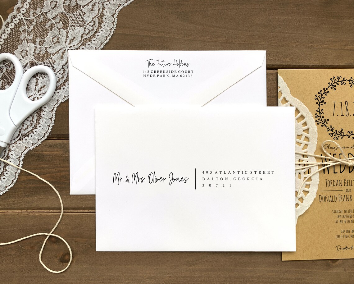 Printable Wedding Envelope Template, Editable Wedding Envelope Address ...