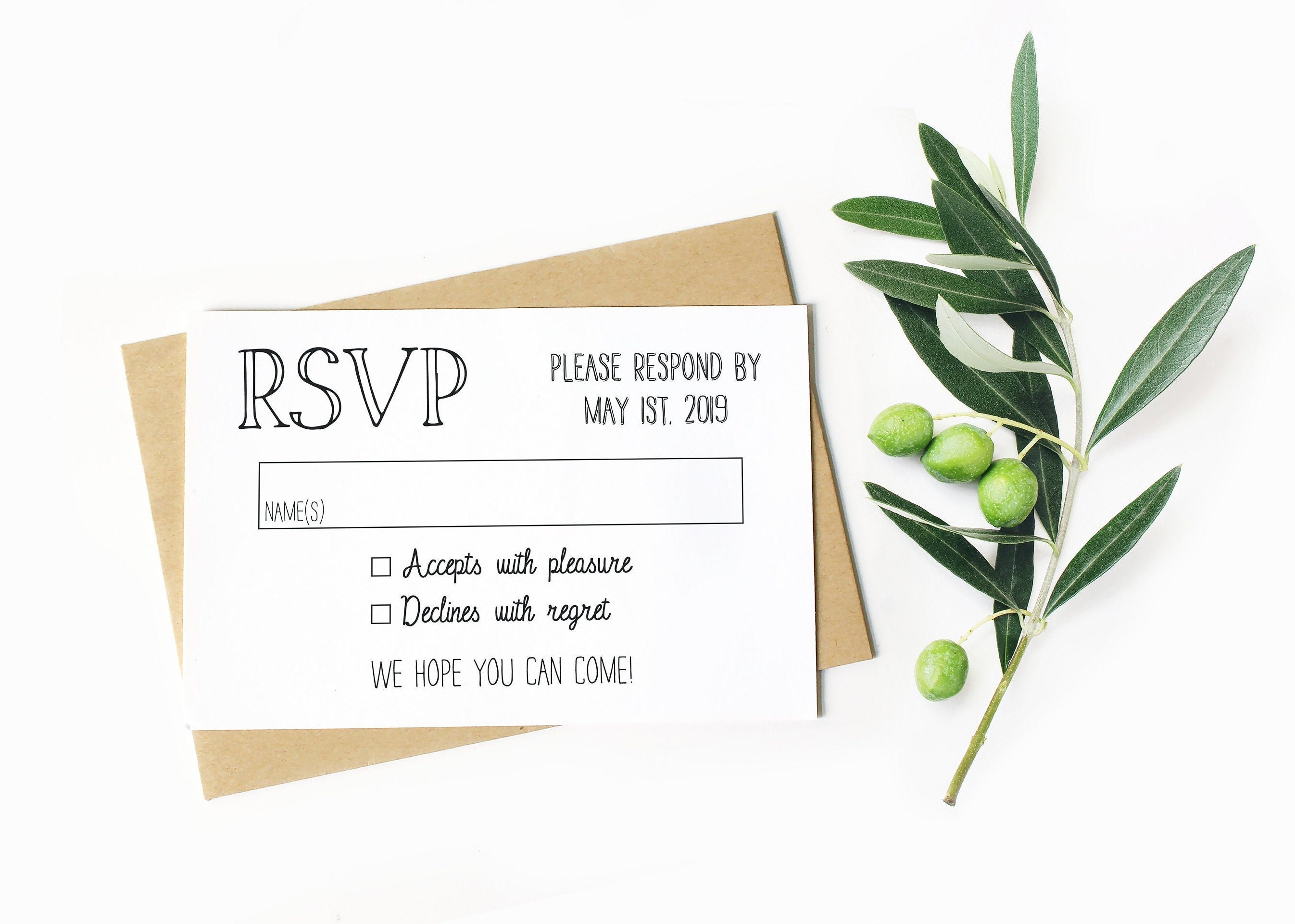 Rustic Wedding Invitation Set With Fun Fonts Editable Wedding | Etsy