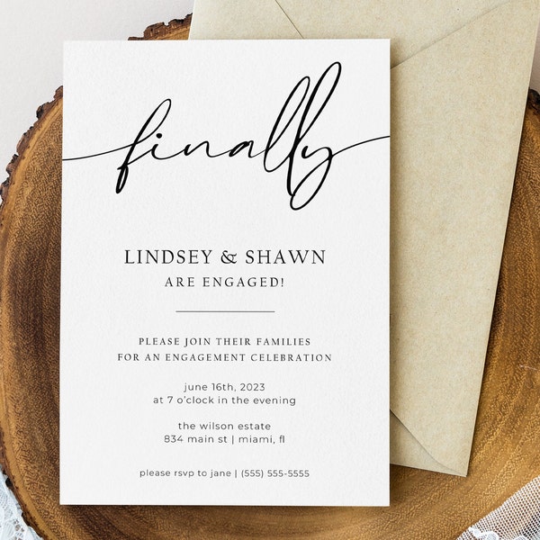Finally Wedding Invitation - Etsy