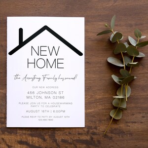 Moving Announcement Template, New Home, New Address, Housewarming ...