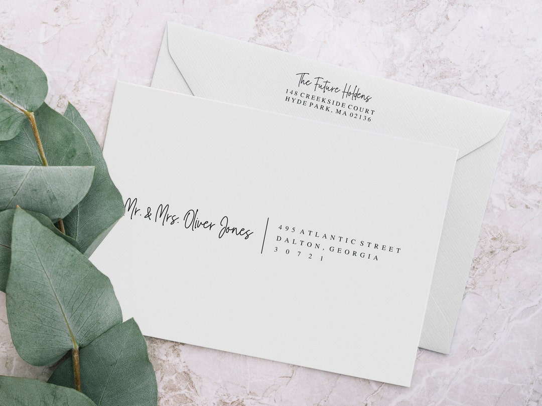Printable Wedding Envelope Template, Editable Wedding Envelope Address ...
