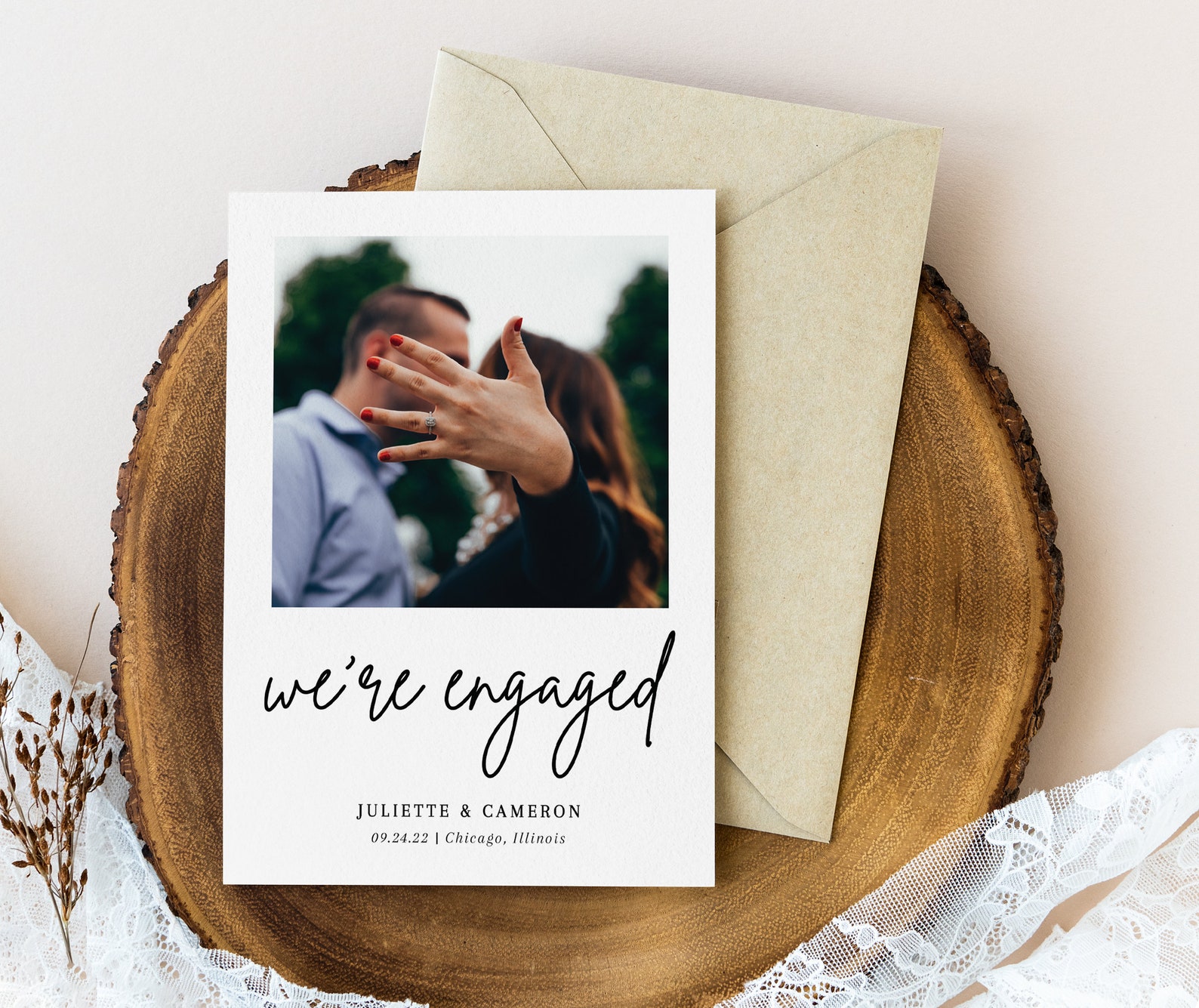 Engagement Announcement Signature Printable Wedding Template - Etsy