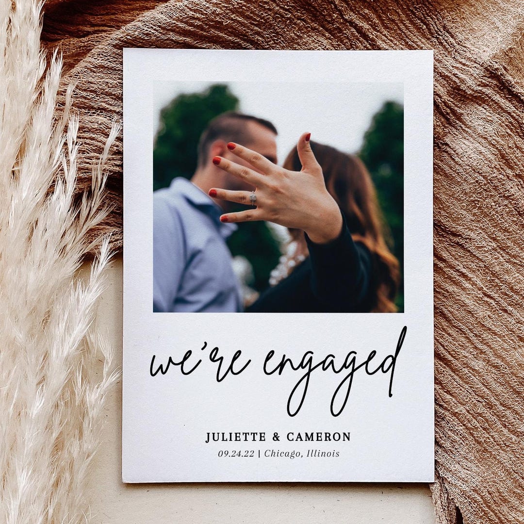 Engagement Announcement, Signature Printable Wedding Template, We're ...