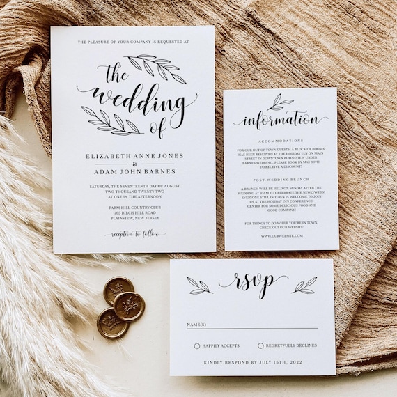 Rustic Wedding Invitation Kits Diy